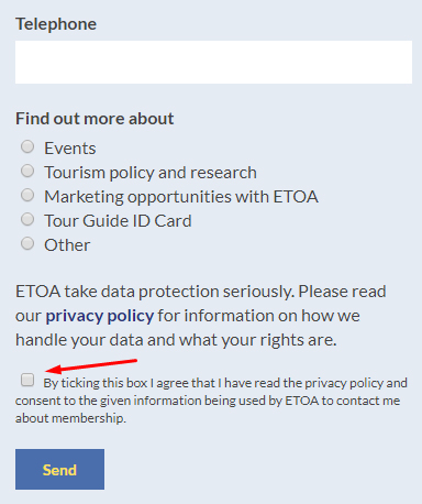 Examples of "I Agree to Privacy Policy" Checkboxes - Privacy Policies