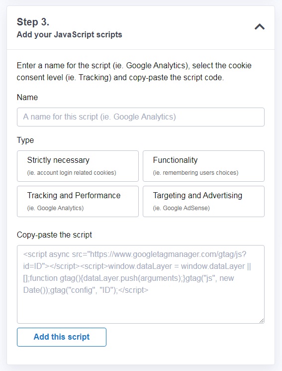 GDPR Consent Examples Privacy Policies